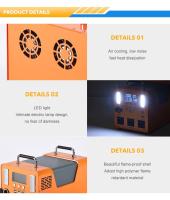 China Outdoor Solar Portable Power Station 1000W Orange Solar Generator for sale