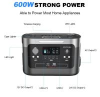China 600W Portable Battery Generator Outdoor Solar System Lithium Battery 220V AC for sale