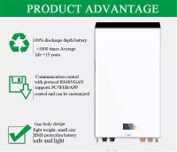 China High Cycle Solar Powerwall Battery Rechargeable 7KWH 51.2V Lithium Ion Battery for sale