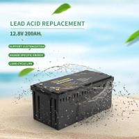 China Solar LFP Rechargeable Deep Cycle Battery 12V 200Ah Cell Energy Battery Pack for sale