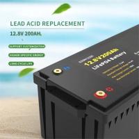 China Solar LFP Rechargeable Deep Cycle Battery 12V 200Ah Cell Energy Battery Pack for sale