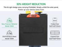 China Hot Selling Waterproof Portable Mono 100W Flexible Foldable Solar Panel for sale
