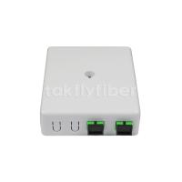 China 2 Ports Fiber Optic Wall Plate Desk Mounted FTTH Face Plate Fire Retardant UL94V0 for sale