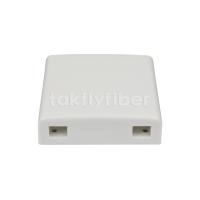 China 86 Type FTTH Faceplate Box SC APC SC UPC 2 Port Fiber Optic Wall Outlet for sale
