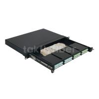 China 96 Fibers MPO 1U Patch Panel Slide Out FDU 19 Inch Frame Rack With Splice Trays for sale