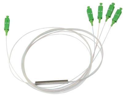 China 1m Optical Fiber Plc Splitter 1*4 Steel Tube Type for sale