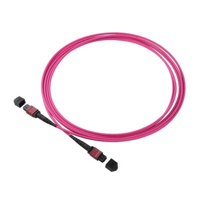 China 20m OM4 MPO MTP Zirconia Ceramic Fiber Optic Cable With PVC/LSZH Jacket for sale