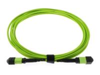 China 20m Lime Green OM5 MPO/MTP Fiber Optic Cable with Zirconia Ceramic Connector for sale