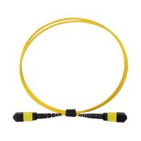 China Plenum OFNP MPO Patch Cord 1m 3ft MTP-12 APC Female to MTP-12 APC Female Single Mode OS2 for sale