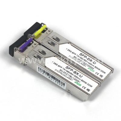 China 1.25Gbps SFP Bi-Directional Transceiver MMF 2KM Reach Tx1310nm/Rx1550nm for sale