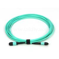 China Elite Multimode OM3 50/125 Plenum OFNP Type B MPO Patch Cord 30m 100ft MTP-12 PC Female To MTP-12 PC Female for sale