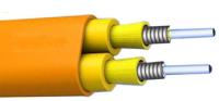China PE Cover Flat Duplex Armored Optical Cable with 1200N Installation Tensile for sale