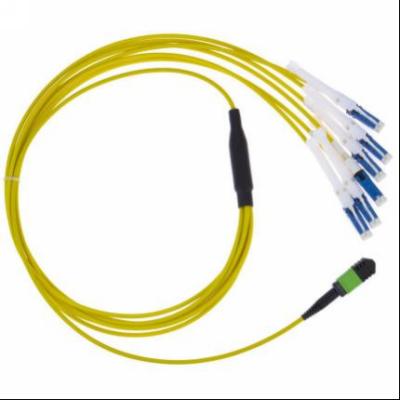 China MPO Patch Cord with LC/UPC and SC/APC Connectors for Smooth Data Transmission and 12 Cores for sale