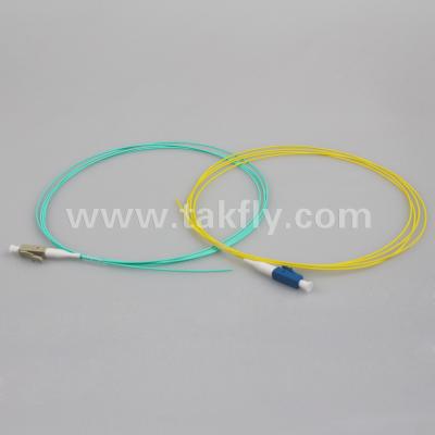 China LC UPC 0.9mm OM3 Fiber Optic Pigtail 1.5M for Smooth Data Transmission in Networks for sale