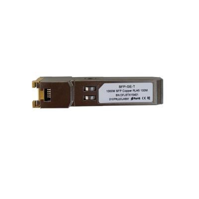 China 1000BASE-T SFP Copper 100m RJ-45 CISCO JUNIPER HUAWEI COMPATIBLE SFP OPTICAL TRANSCEIVER MODULE for sale