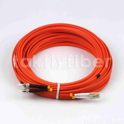 China UPC MM Duplex Fiber Patch Cord 3.0mm LSZH ST To LC OM1 OM2 APC for sale