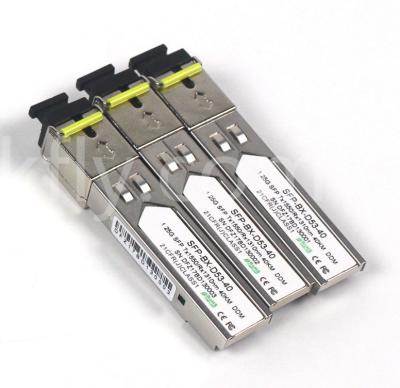 China 1.25G SFP BIDI Transceiver Tx1310/Rx1550nm 40KM SMF DDM LC SFP OPTICAL TRANSCEIVER MODULE for sale