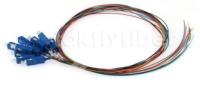 China Telecom Grade 0.9mm 12 Color Fiber Optic Pigtail with SC/UPC Connector in Orange for sale