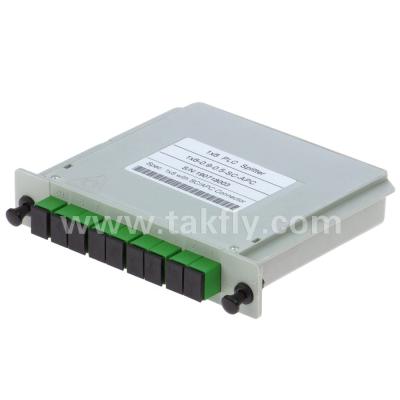 China 1*8 Single Mode G657A1 Fiber Casette Type LGX PLC Splitter With Sc/APC Connector High Reliability And Stability for sale