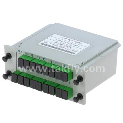 China High Reliability and Stability FTTX Gpon 1*16 Single Mode G657A1 Fiber Casette Type LGX PLC Splitter with Sc/APC Connector for sale