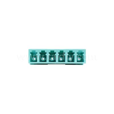 China LC/PC 6 Ways Adapter MM OM3 Aqua OM4 Violet Blue Without Flange Temperature Stability -40C～85C Additional Loss≤0.2dB for sale