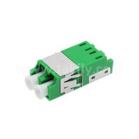 China LC Duplex Dust Proof Adapter V2 HD of Green Without Flange for sale