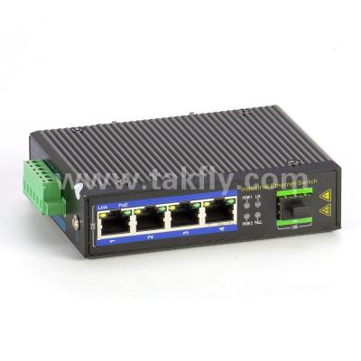 China Industrial POE Ethernet Switch 4-Port Gigabit with SFP Slot for sale