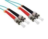 China ST-ST Duplex Fiber Patch Cord 50/125 OM3 with 2dB Insertion Loss for sale