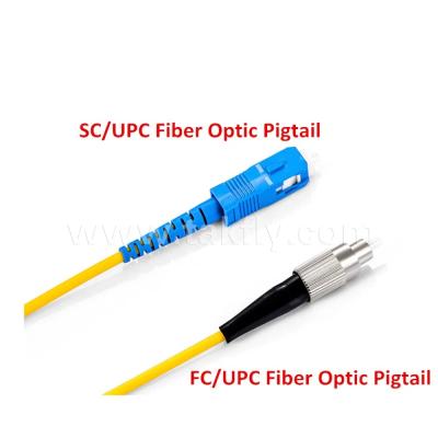 China 0.9mm 2.0mm 3.0mm LSZH SC APC Fiber Optic Pigtail -40C to +80C for sale