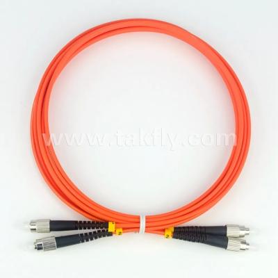 China Takfly FC-FC Duplex Fiber Patch Cord 2m 62.5/125um 3.0mm for sale