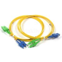 China SC APC Single Mode Duplex Fiber Optic Patch Cord with 5 Years Warranty and 0.9mm-3.0mm Cable Diameter for Fast 1-3 Days Delivery for sale
