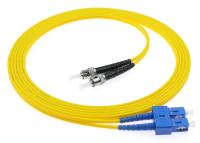 China ST-ST Duplex Fiber Optic Patch Cord PVC/LSZH/TPU UPC and APC for sale