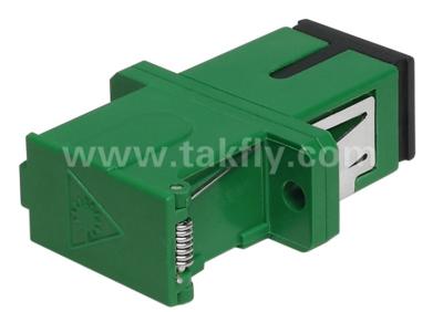 China SC/APC Side Shutter Fiber Optic Adapter with Flange for sale