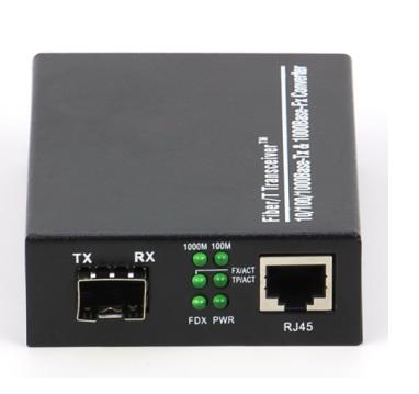 China 10/100/1000Base-TX to 1000Base-FX Fiber Optic Media Converter with LFP for sale