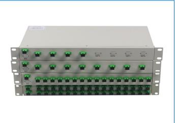 China Rack Mount Fiber Optic PLC Splitter  | Fiber Optic Signal Distribution For PON and FTTH for sale