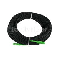 China FTTH Outdoor High Strength 3.0 Kevlar Black TPU Single Mode Fiber Optic Patch Cable SCAPC to SCAPC SM G657B3 for sale