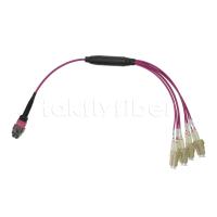 China 100G CPR B2ca OFNP OM4 USCONEC MTP Elite 8 Fiber MPO Fiber Optic Breakout Cable for sale