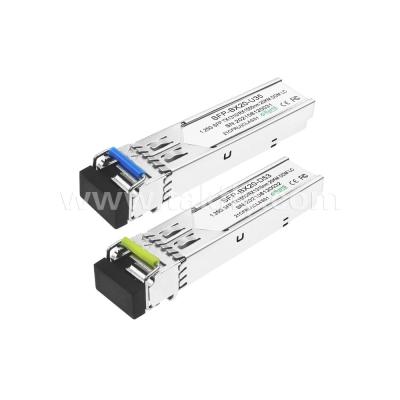 China SFP Transceiver Module 1.25gbps 20km LC Reach Tx1310nm/Rx1550nm Bi-Directional for Data Center FTTH FTTX for sale