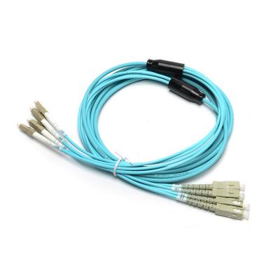 China SC-LC 12F Fiber Optic Patchcord with Low Insertion Loss High Reflection Loss and Customized Length for sale