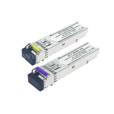 China SFP Transceiver Module 1.25gbps 80km LC Reach Tx1490nm/Rx1550nm SFP Bi-Directional for Data Center FTTH FTTX for sale