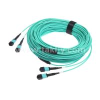 China 24 fibers 2x12F MPO MTP- 2x12F MPO MTP Male Female OM3 OM4 Multimode Fiber Optic Patchcord / Optical Fiber Patch Cable / Optical Breakout Cable/ Optical Fiber Trunk Cable / Optic Fiber Fanout Cable for sale