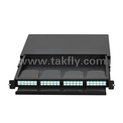 China High Density 1U 96F MPO MTP - LC SM MM Fiber Optical Patch Panel / Fiber Optic Chassis / Fiber Optic ODF/ Fiber Optic Distribution Box for sale