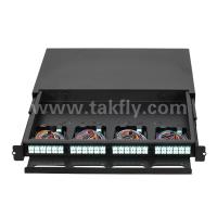 China High Density 1U 96F MPO MTP - LC SM MM Fiber Optical Patch Panel / Fiber Optic Chassis / Fiber Optic ODF/ Fiber Optic Distribution Box for 4pcs 24F MPO MTP-LC Cassette for sale
