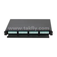China High Density 1U 19 inch 96F MPO MTP - LC SM MM Fiber Optical Patch Panel / Fiber Optic Chassis / Fiber Optic ODF/ Fiber Optic Distribution Box for 4pcs 24F MPO MTP-LC LGX Cassette for sale