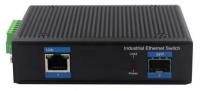 China Industrial Grade PoE Switch 1 port 10/100/1000Mbps PoE + 1 port 1000Mbps SFP Fiber （DF-1FG-1GPI ） for sale