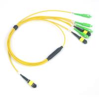 China Precise 12F MPO MTP to 4x SC/APC Patch Cord with 50/125um Fiber Mode for FTTH Drop & Testing Applications for sale