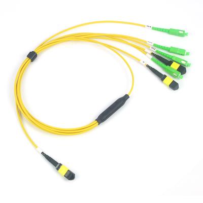 China Precise 12F MPO MTP to 4x SC/APC Patch Cord with 50/125um Fiber Mode for FTTH Drop & Testing Applications for sale