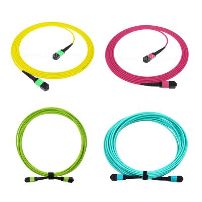 China MPO/MTP Patchcord Singlemode Multimode LSZH 8f/12f/24f Fiber Optic Cable for Data Center FTTX for sale