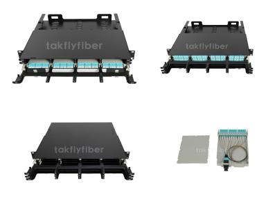 China High-Density MPO Patch Panel with 12F Fiber Counts and Customizable Options for Data Centers for sale