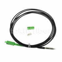 China SC APC Fiber Optic Patchcord with G657A2 Fiber TPU Black Jacket and CPR Eca Rated for FTTH Drop Cable for sale